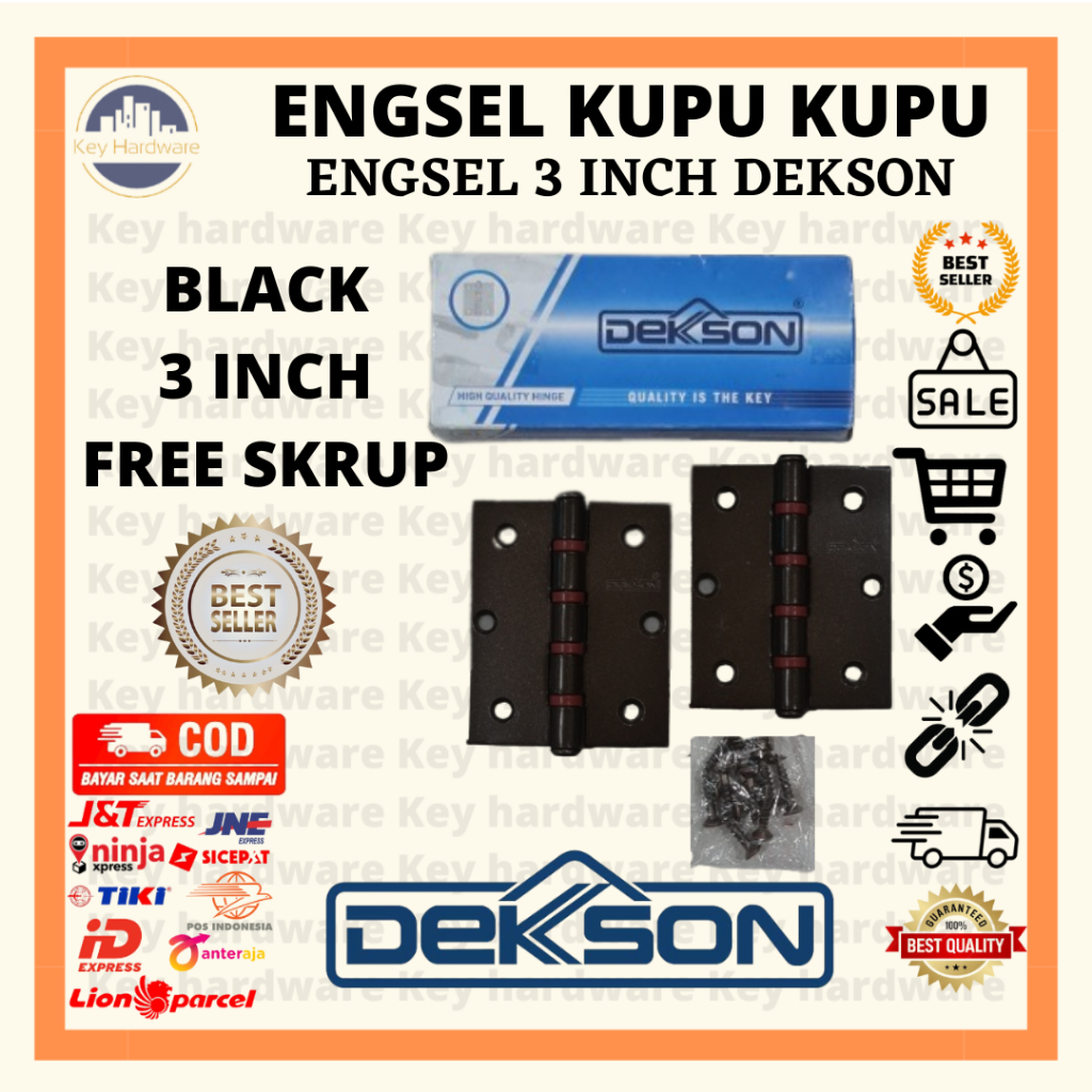 Jual Engsel Pintu 3" / Engsel Kupu Kupu Nylon 3" White DEKSON | Shopee ...
