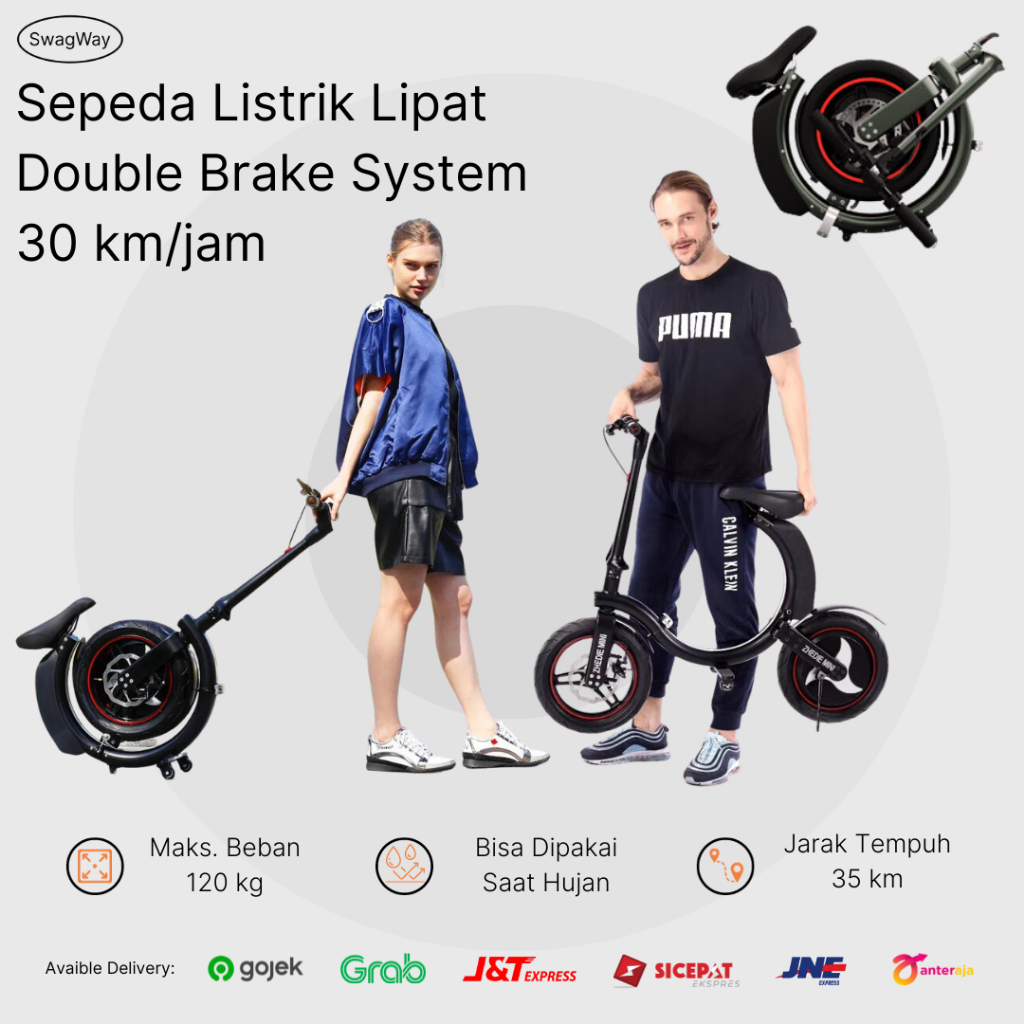 Jual Skuter Elektrik Ringan Lipat Listrik Electric Scooter Foldable ...