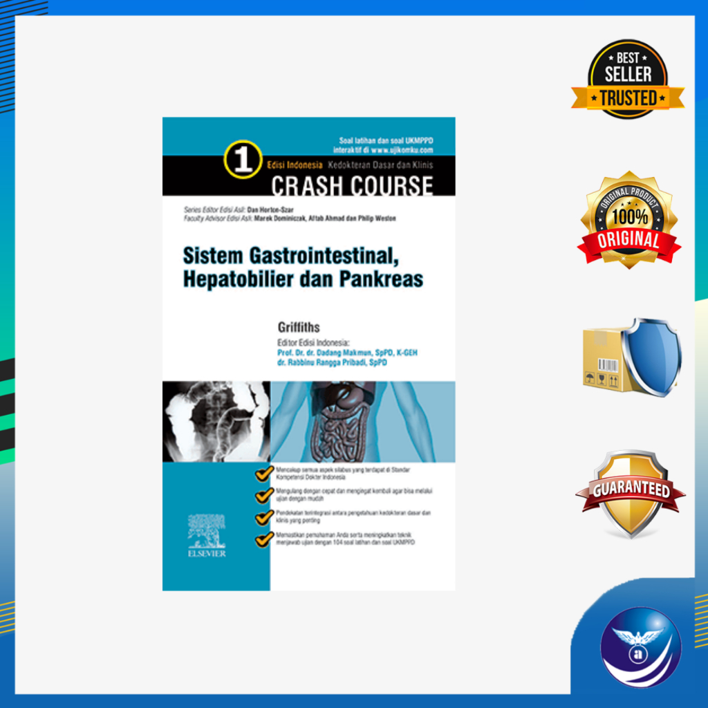 Jual CRASH COURSE Sistem Gastrointestinal, Hepatobilier & Pankreas, 1e ...