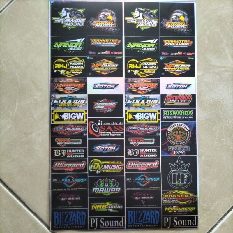 Jual Stiker logo audio sound system hologram 1 lembar | Shopee Indonesia