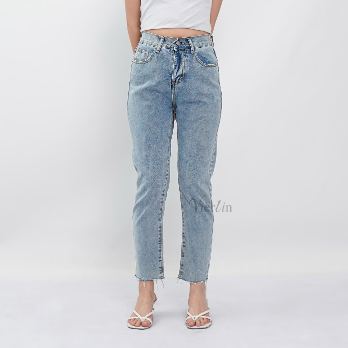 Jual VIERLIN - Jeans 7297 - BASIC HIGHWAIST JEANS | Shopee Indonesia