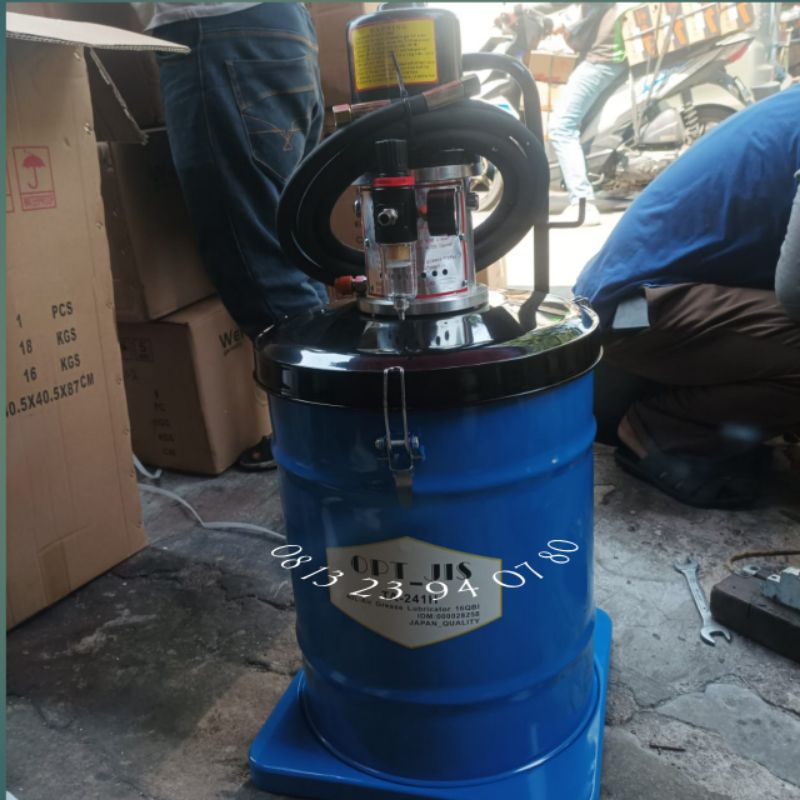 Jual Air Grease Pump Lubricator/Pompa Gemuk Angin 40 literOPT Taiwan ...