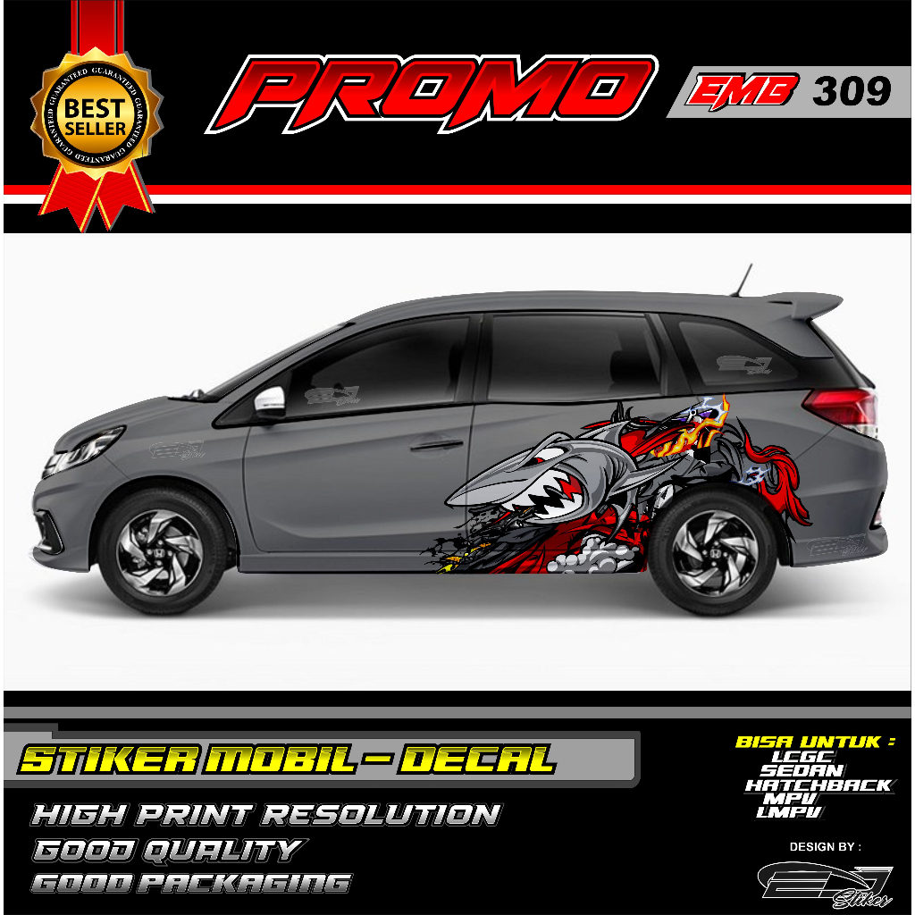 Jual VARIASI STIKER MOBIL JAZZ, BRIO, SWIFT-DECAL STICKER MOBIL UPDATE ...