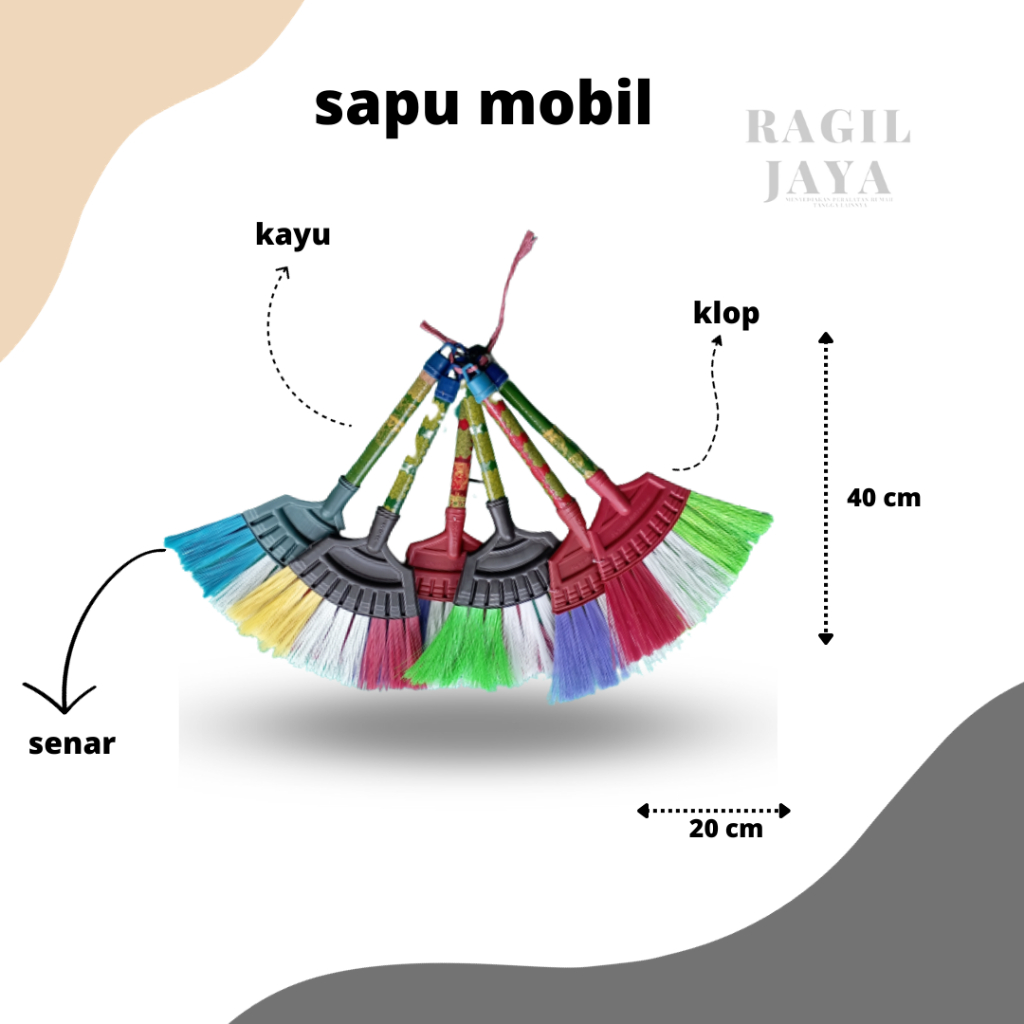 Jual SAPU LANTAI SENAR NILON MOBIL SEMBILAN JARI / SAPU MOBIL KECIL ...