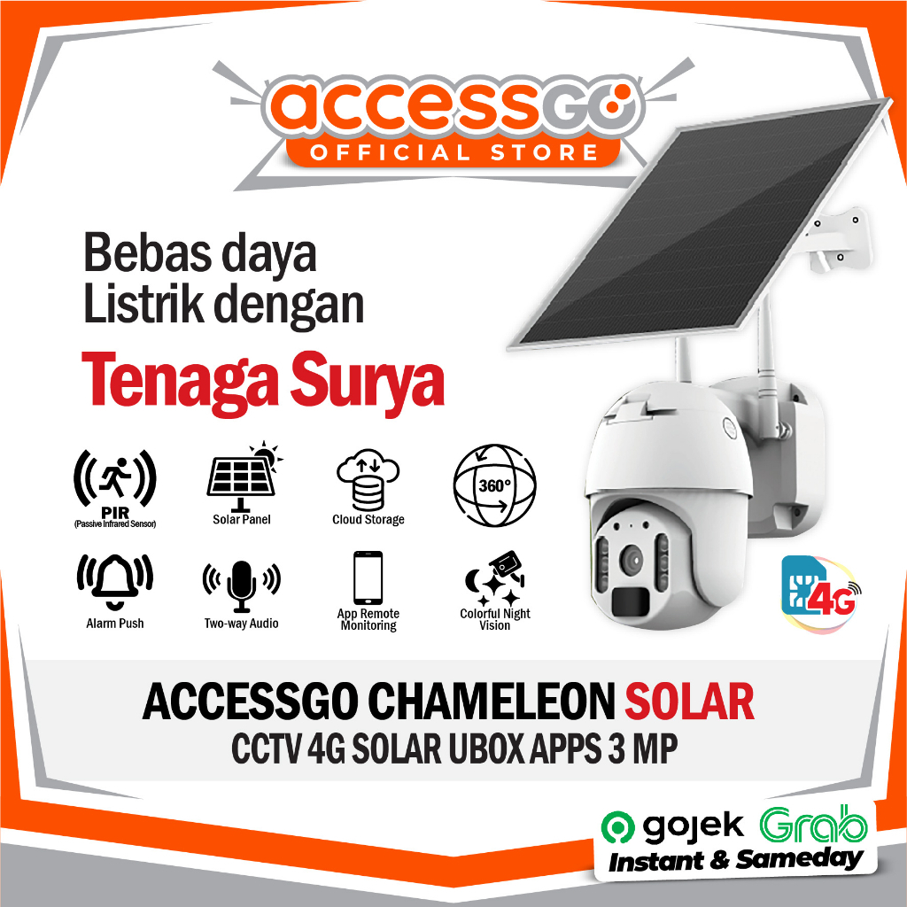 Jual CCTV PTZ OUTDOOR 4G Solar Camera dengan Panel Surya CCTV solar ...