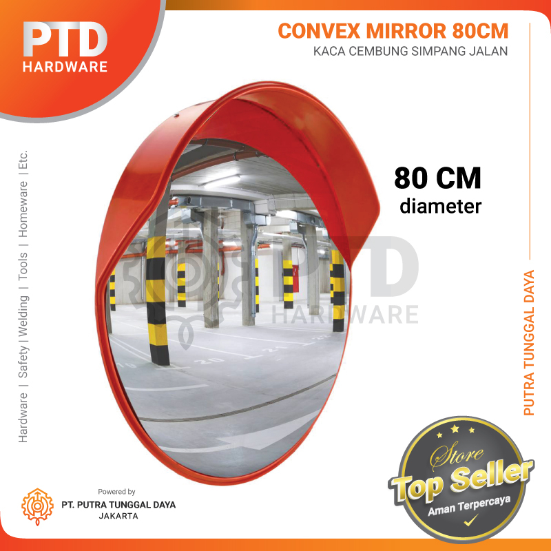 Jual Convex Mirror Kaca 80 cm Cermin Cembung Outdoor Simpang Jalan ...