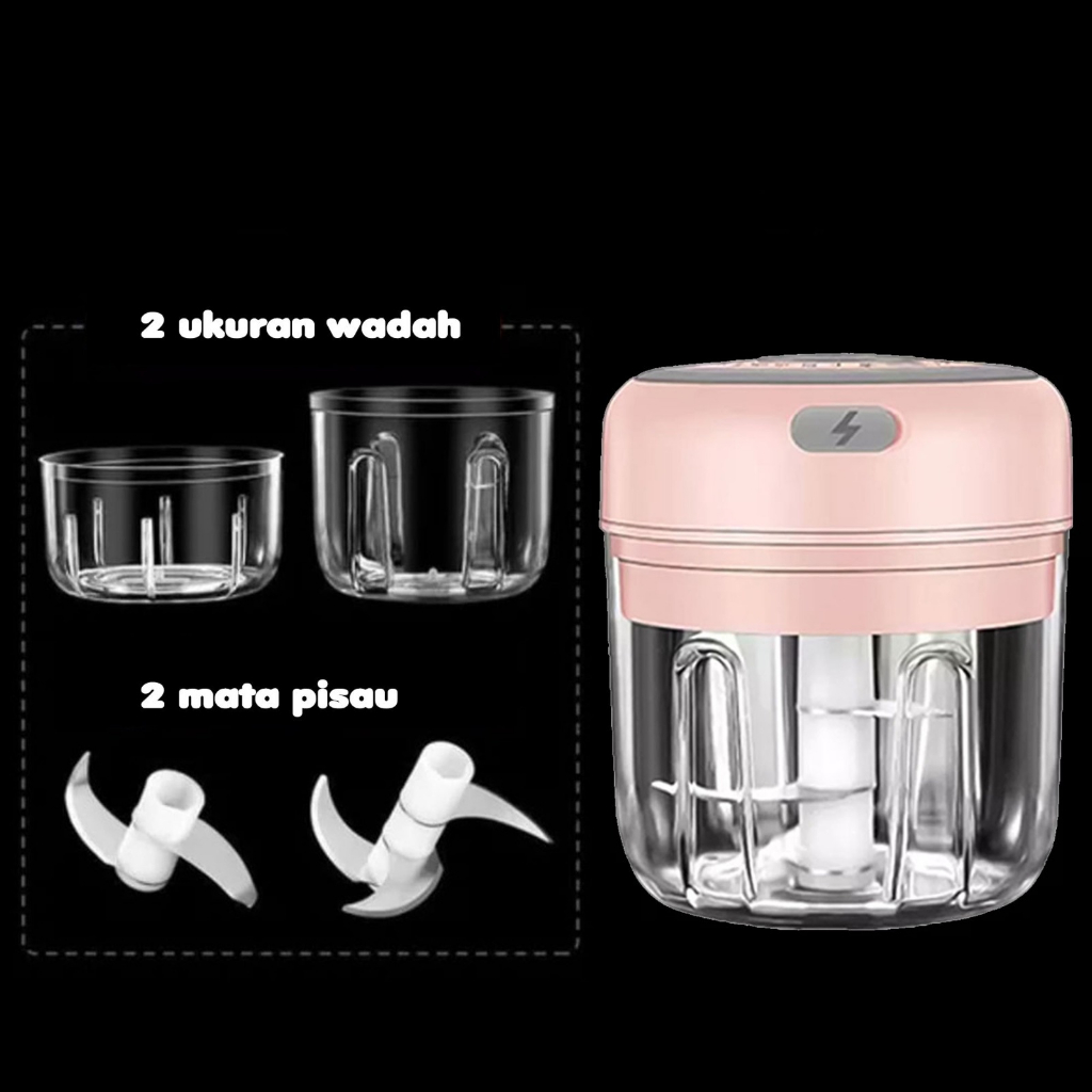 Jual Ideame Mini Chopper Blender Electric Wireless/ Usb Food Processor ...