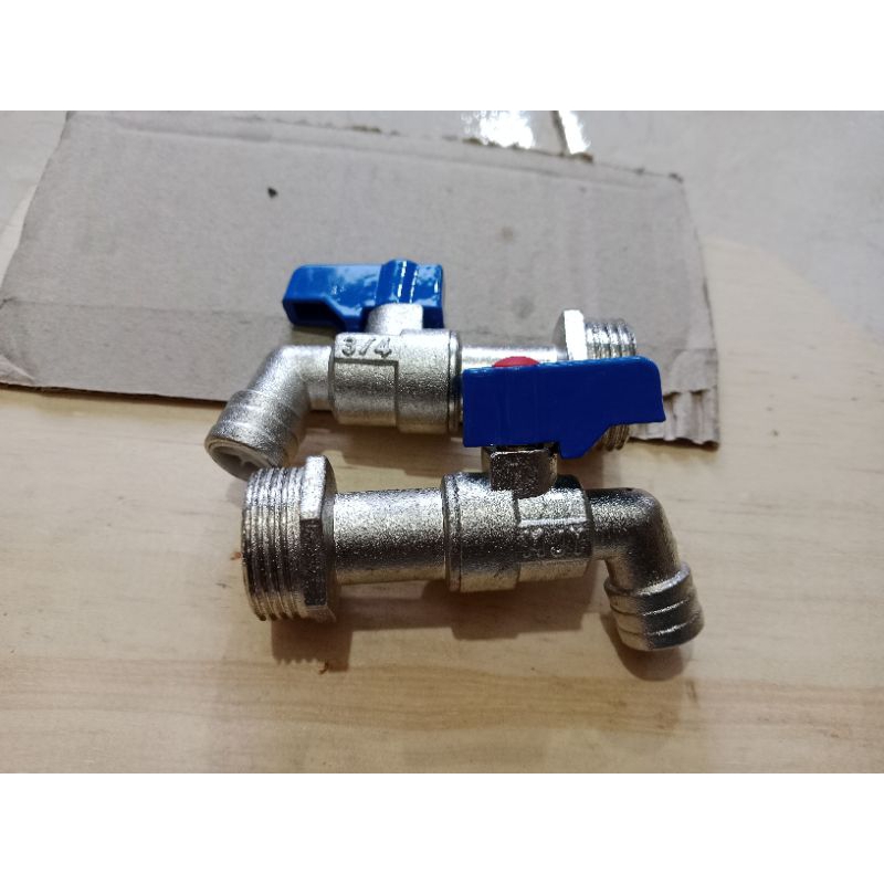 Jual Kran Air Besi Onda UK 3/4 Tutup Biru Putar | Shopee Indonesia