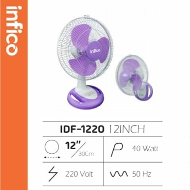 Jual Kipas Angin Meja 12 inch infico deskfan 12 inch infico 2 in1 meja ...