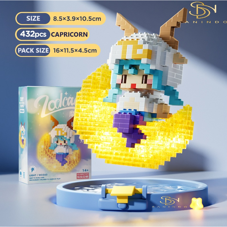 Jual Mainan Anak Nano BLock Model 12 Zodiac With LED/Zodiac Biuilding ...