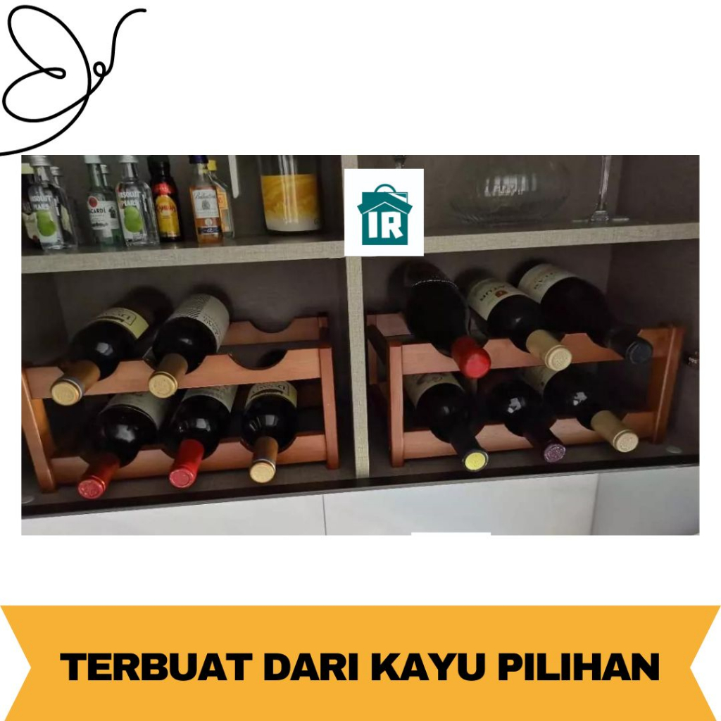 Jual OKE Kapasitas 12 Botol Rak Holder Anggur Stand Botol Wine Rak ...
