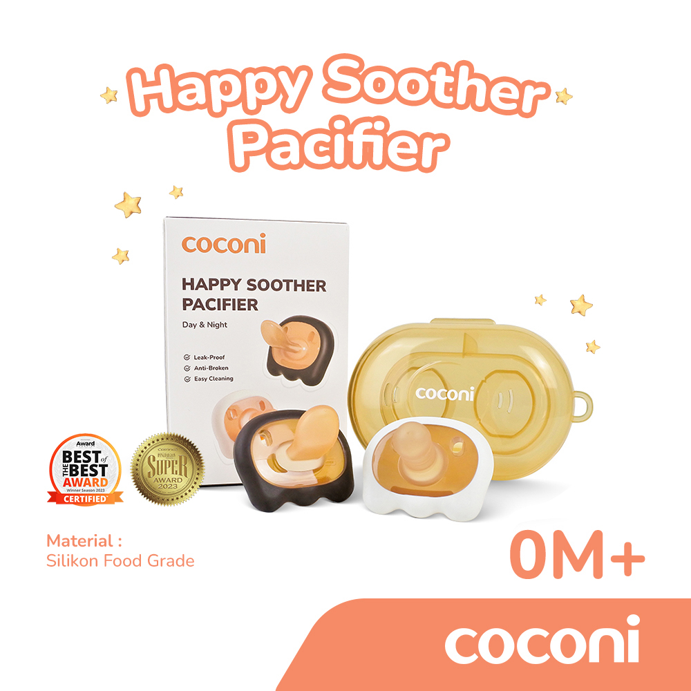Jual COCONI Happy Soother Pacifier 2 Pcs Box | Empeng Dot Bayi Silikon ...