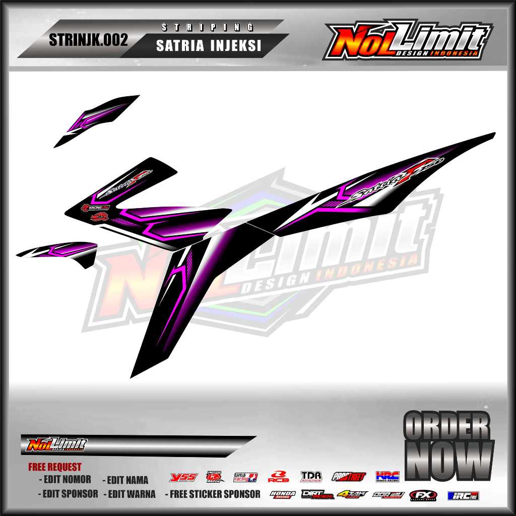 Jual Stiker Striping Satria fu injeksi / Stiker Satria FU FI injeksi ...