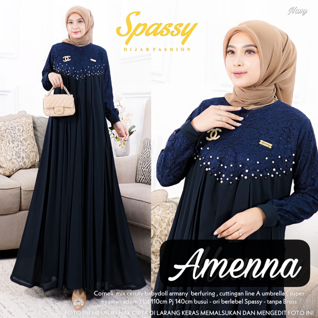 Jual GAMIS TERBARU AMENNA / INNAYA SET MAXY DRESS WANITA MUSLIMAH ...