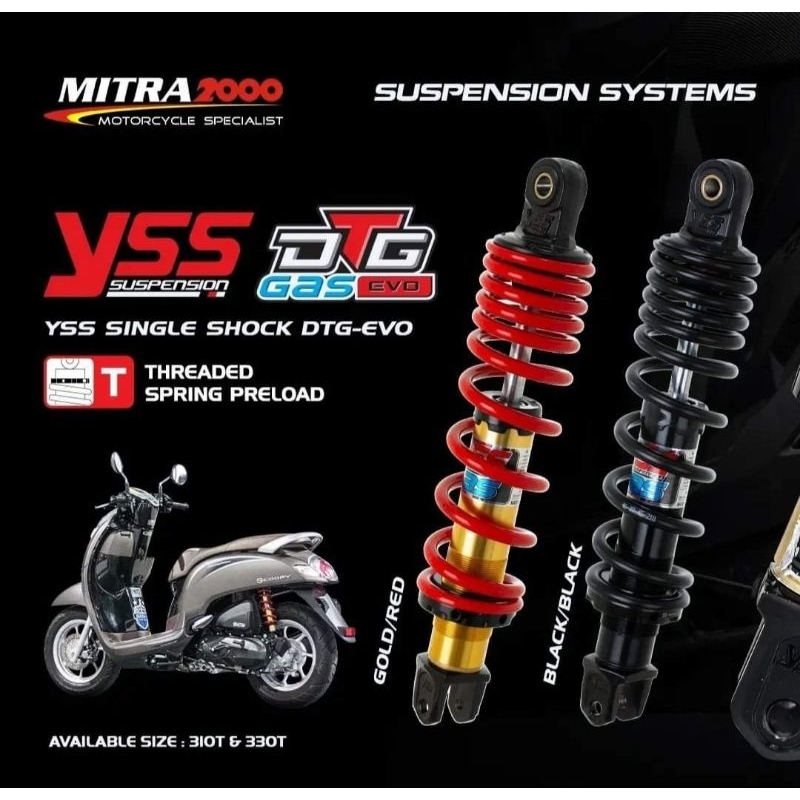 Jual shock yss matic DTG evo matic // shock belakang matic // shock ...