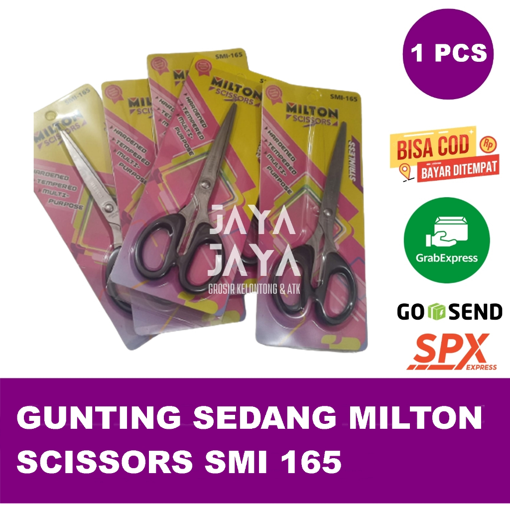 Jual GUNTING SEDANG MILTON SCISSORS SMI 165 JAYA JAYA MEDAN | Shopee ...