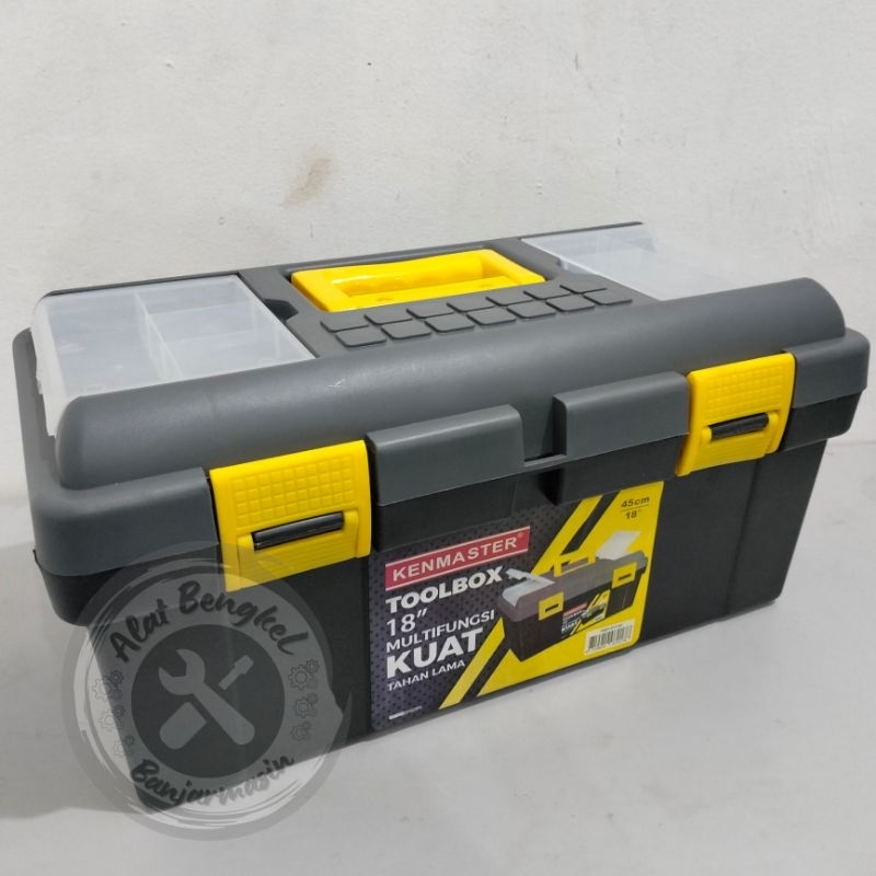 Jual TOOL BOX PLASTIK "KENMASTER" 18" (45CM) MULTIFUNGSI ||TEMPAT ...