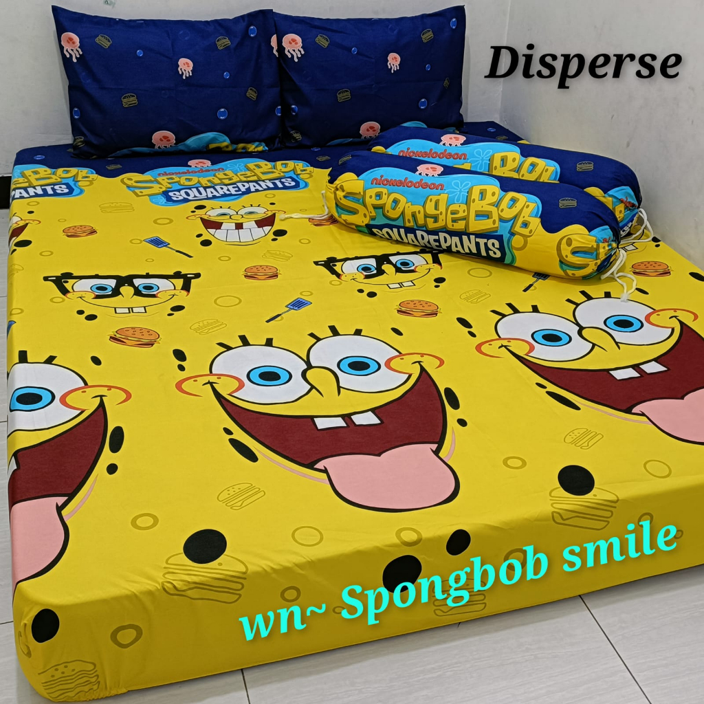 Jual SPREI HOMEMADE MOTIF SPONGEBOB BAHAN HALUS KARET DISETIAP SUDUT ...