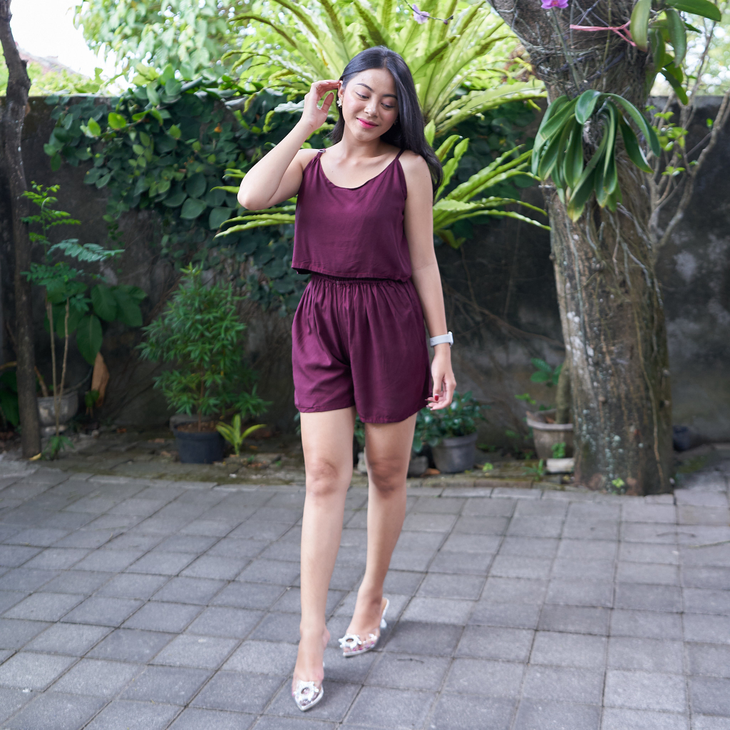 Jual JUMSUIT KIPIR PENDEK TIEDYE || POLOS | Shopee Indonesia