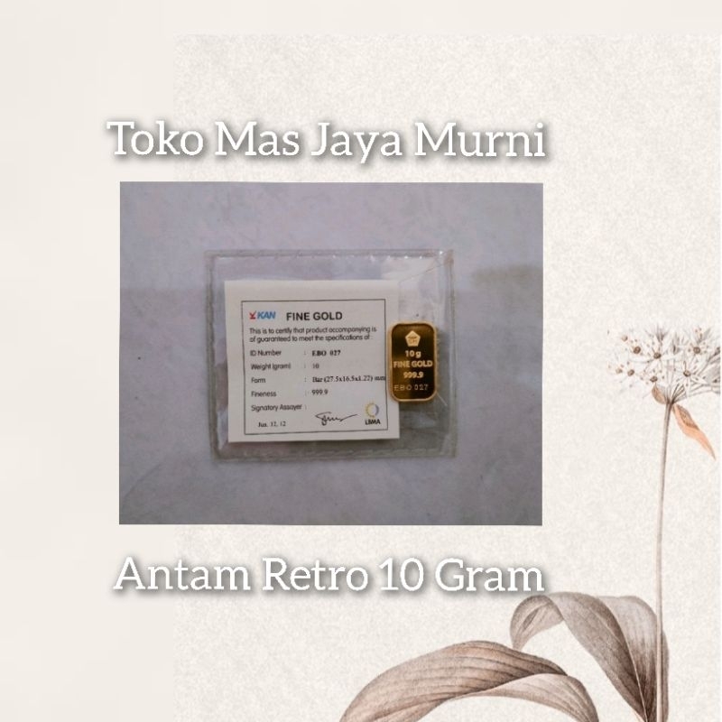 Jual Logam Mulia Emas Antam Retro Vertikal 10 Gram | Shopee Indonesia
