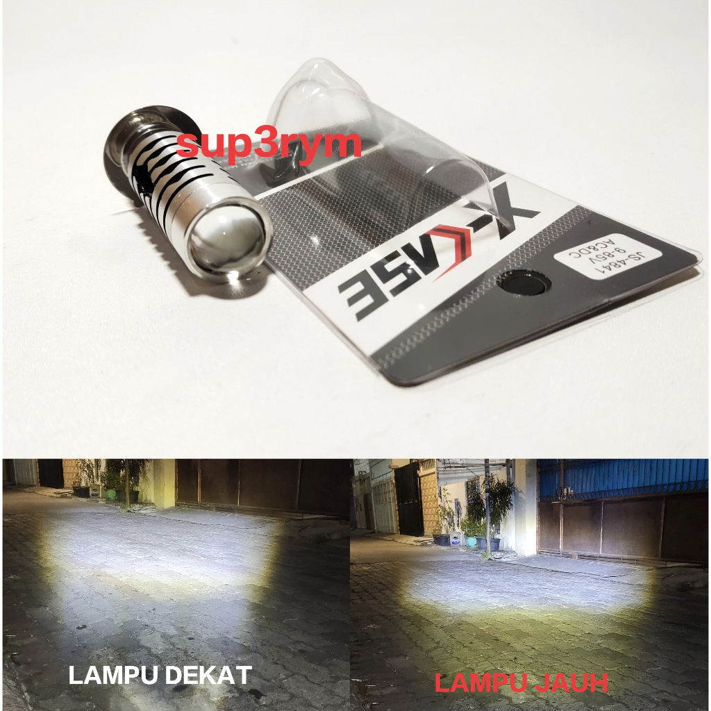 Jual Lampu utama Led H6 laser original X-CASE jauh dekat putih kuning ...