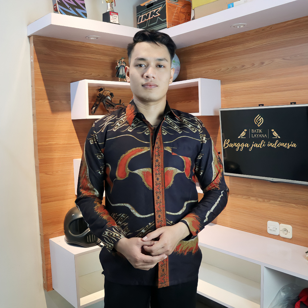 Jual Kemeja Batik Layana Dolby Motif Banteng Teracotta Reguler Premium ...
