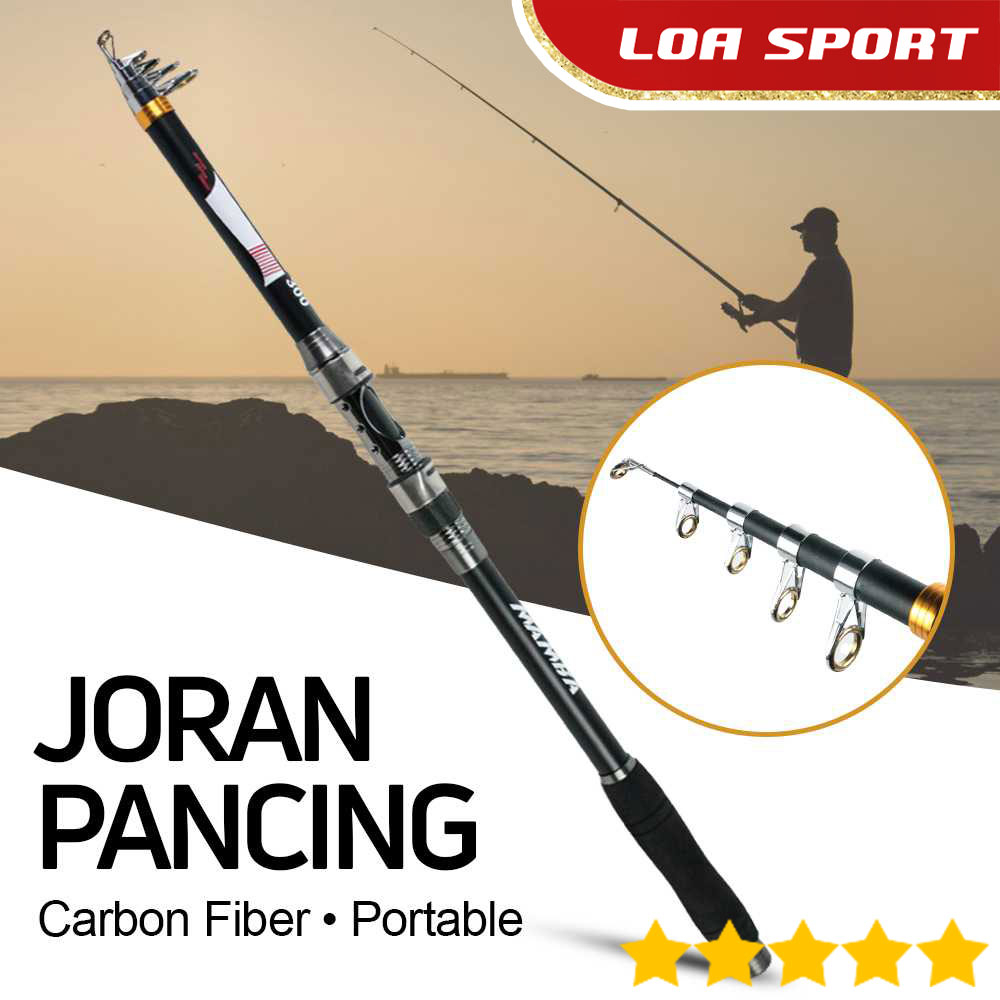 Jual Joran Pancing Carbon Fiber 5 Segments 2.4M Mamba Sea Fishing Rod ...