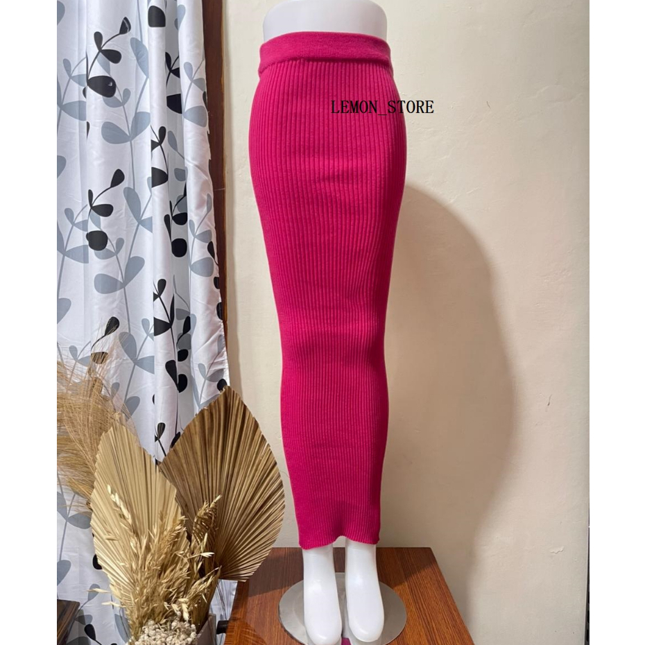 Jual ROK RAJUT SPAN KNIT PREMIUM [ TIDAK NERAWANG ] Rok Span Rajut ...