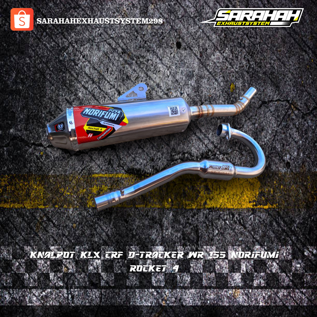 Jual KNALPOT KLX CRF D-TRACKER WR 155 NORIFUMI ROCKET 4 - SARAHAH ...