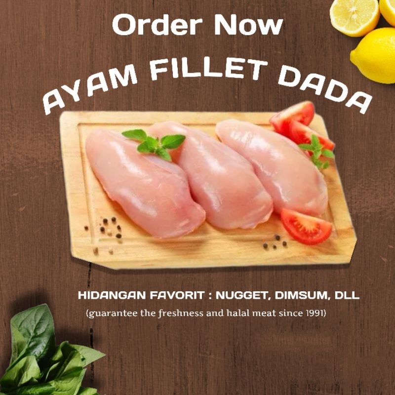 Jual AYAM FILLET DADA FRESH BUKAN FROZEN DIJAMIN HALAL | Shopee Indonesia