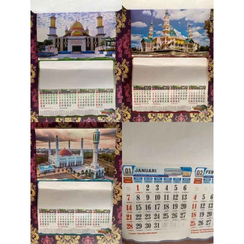 Jual KALENDER CATUR WULAN AO dinding 1 lembar 4 bulan 2024 | Shopee ...