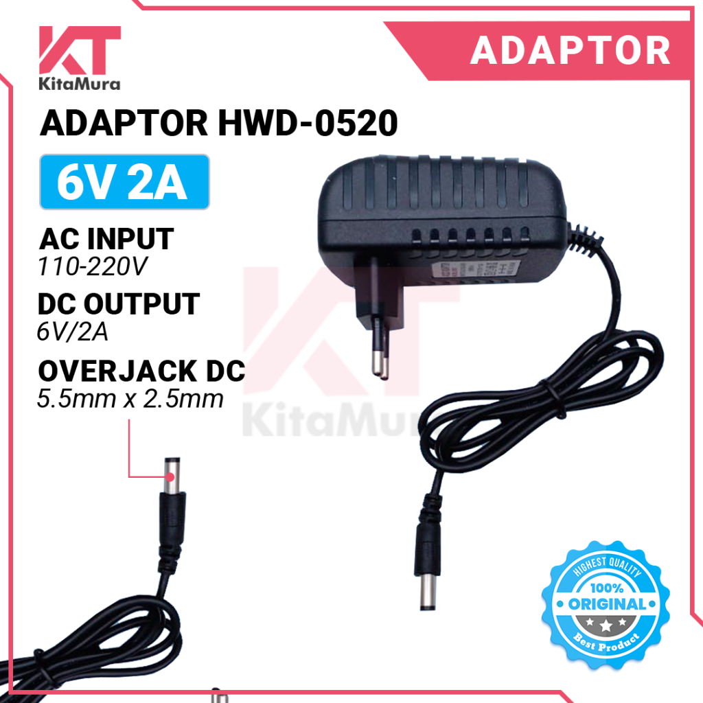Jual Adaptor 6V 2A || Switching Adaptor HWD-0520 | Shopee Indonesia
