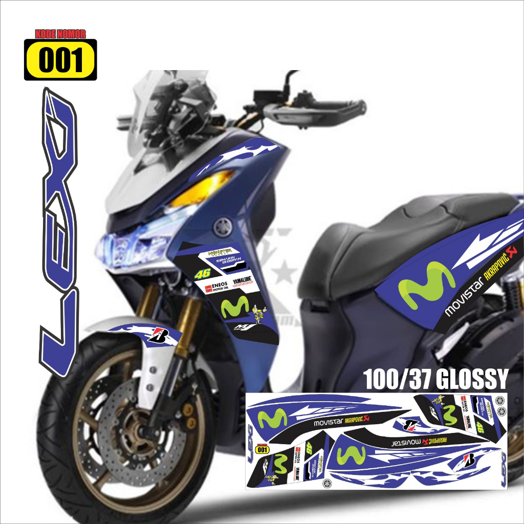Jual Stiker Striping Yamaha LEXI 125 Variasi ARS011 Doff/Glossy Semua ...