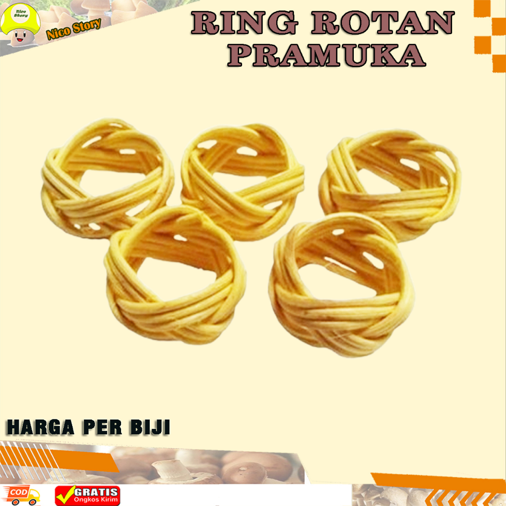 Jual (NCS) Ring Pramuka Rotan Cincin Hasduk Kacu Pramuka Rotan Pernis ...