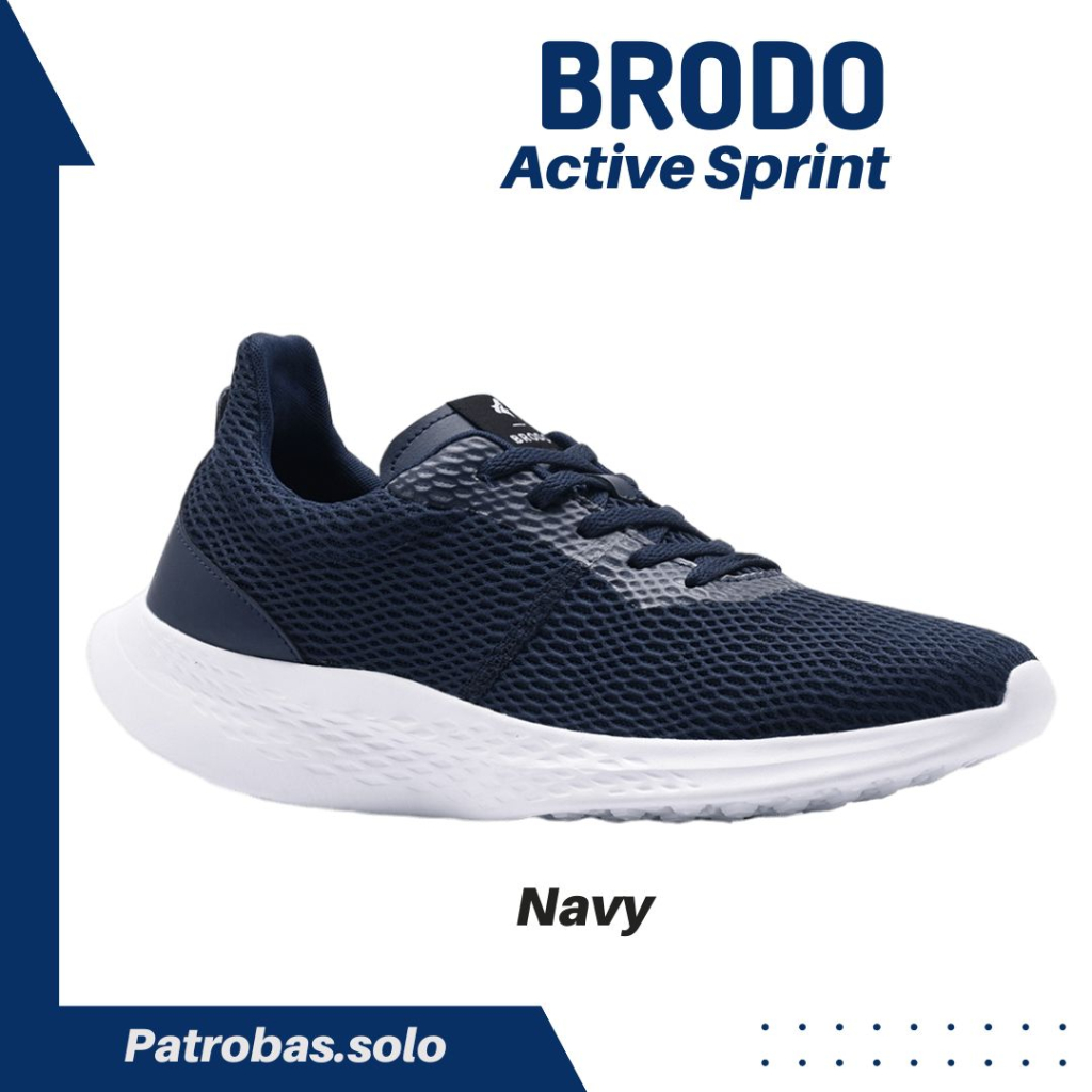 Jual BRODO Active Sprint Navy Original Sepatu Sneakers Sport Running ...