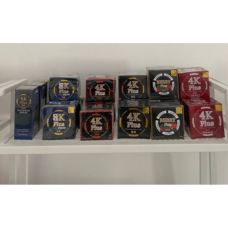 Jual 4K Plus Whitening ORI HANDCARRY - night cream / day cream / goji ...