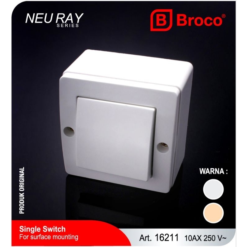 Jual 16211 Broco Neu Ray Saklar Engkel Single Switch Opbow OB | Shopee ...