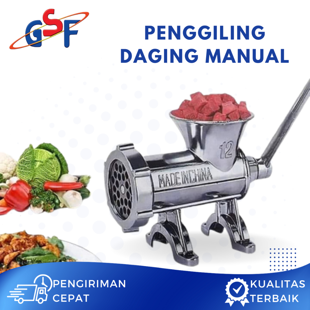 Jual GSF Multifungsi Penggiling Gilingan Daging Meat Mincer Manual Besi ...