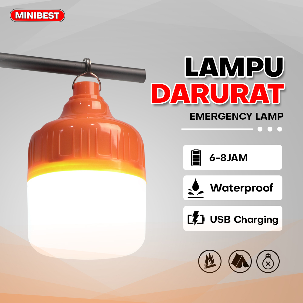 Jual COD Lampu Emergency Darurat Bulb LED Indoor Outdoor Rechargeable - Lampu Darurat LED Bulb ...