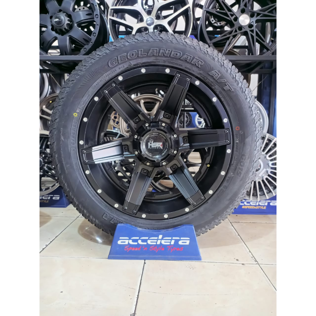 Jual jual velg hsr model fg botan r20 h6 warna hitam buat hillux,h2 ...