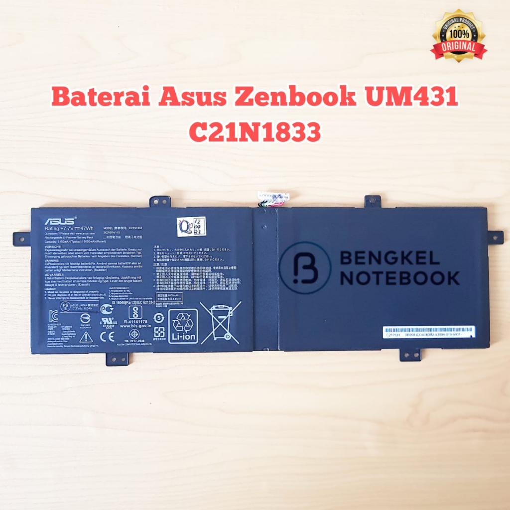 Jual Baterai Asus ZenBook 14 UM431 UX431FN UX431FA UX431D UX431DA ...