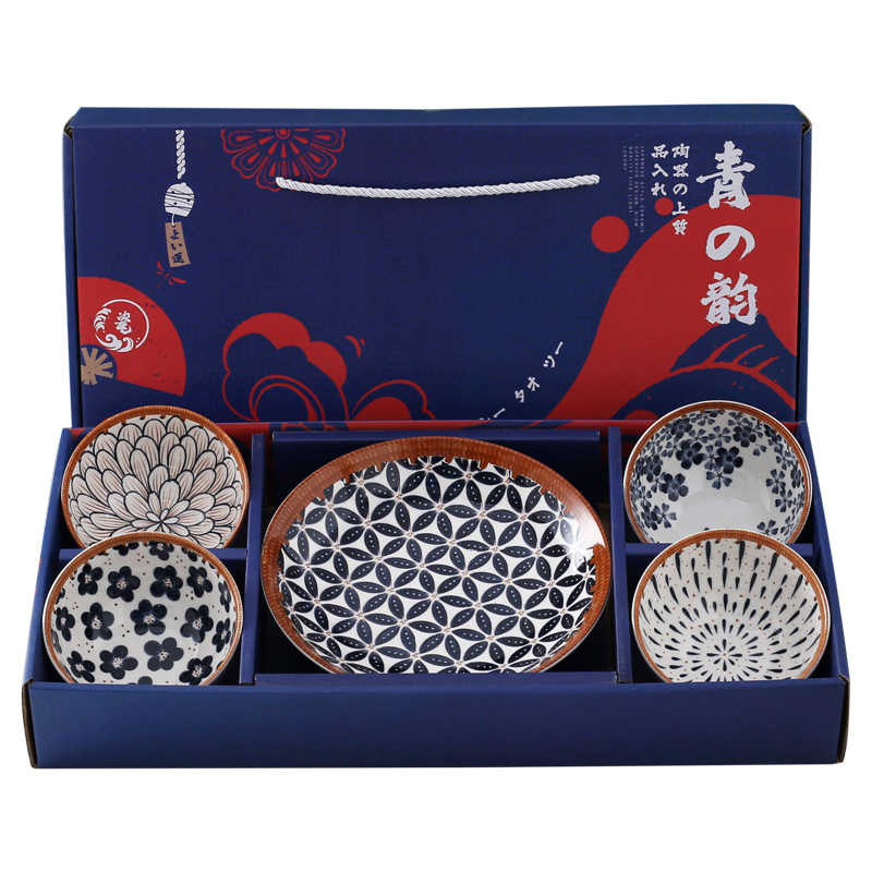 Jual Cane flower Japanese Plate bowl Set Souvenir Mangkok Piring ...