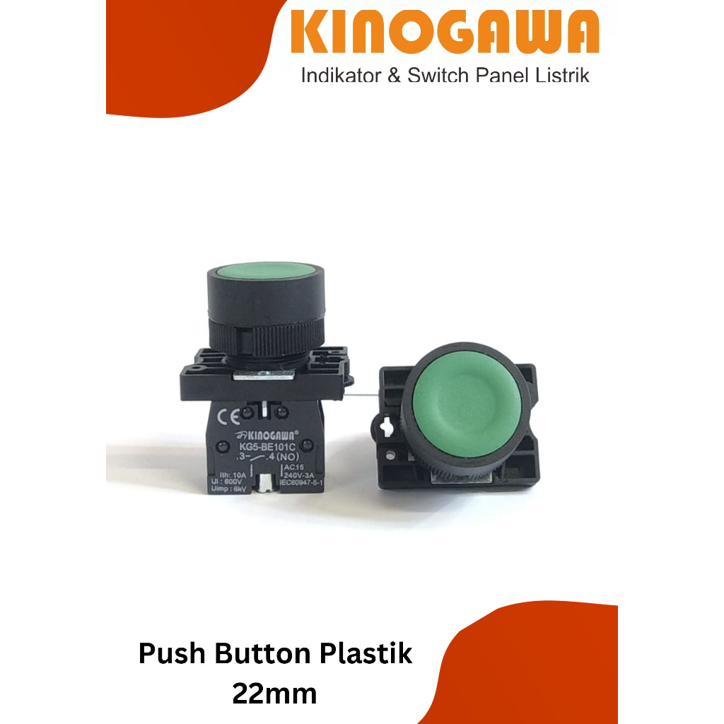 Jual Push Button 22mm LAY5 Plastik Hijau - Tombol On 22mm | Shopee Indonesia
