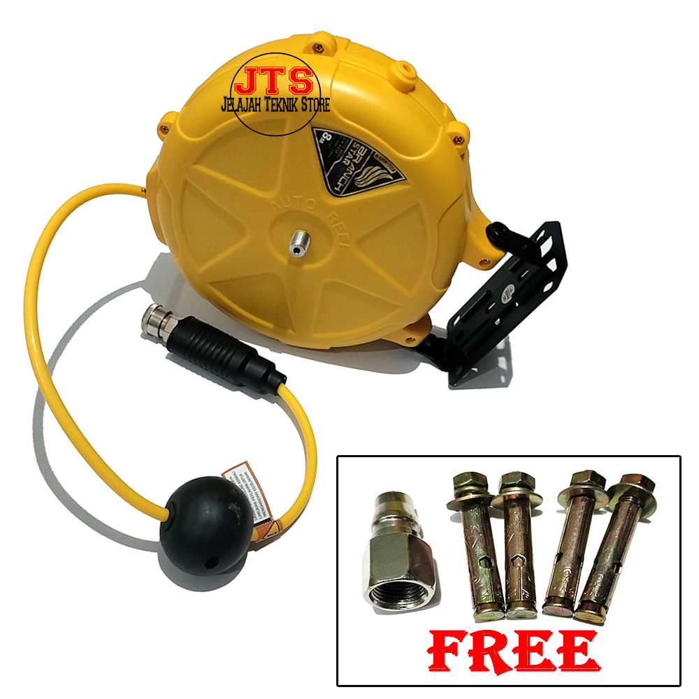 Jual Air Hose Reel / Selang Angin Kompresor Roll Otomatis 10 Meter ...