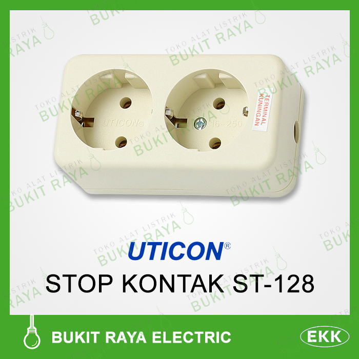 Jual Uticon Stop Kontak Arde 2 Lubang ST-128 | Shopee Indonesia
