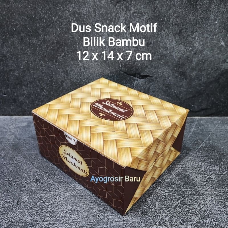 Jual Dus Snack 12x14 Bilik Bambu isi 100 pcs GS Motif Box Kue | Shopee Indonesia