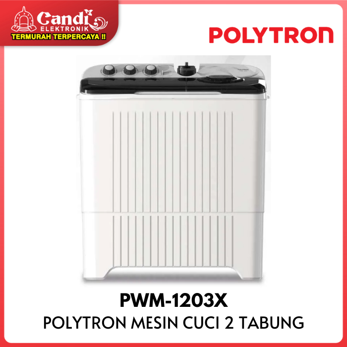 Jual POLYTRON MESIN CUCI PWM-1203X 12 KG TWIN TUB 2 TABUNG PRIMADONA ...