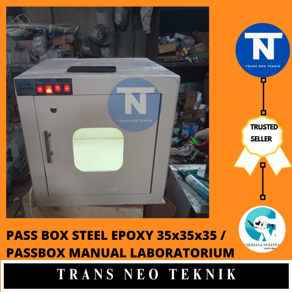 Jual PASS BOX STEEL EPOXY 35x35x35 / PASSBOX MANUAL LABORATORIUM ...