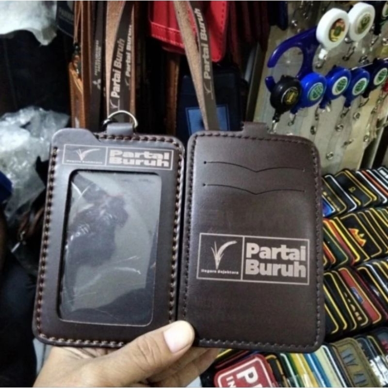 Jual HOLDER KALUNG ID CARD LOGO PARTAI BURUH COKLAT BEST QUALITY ...