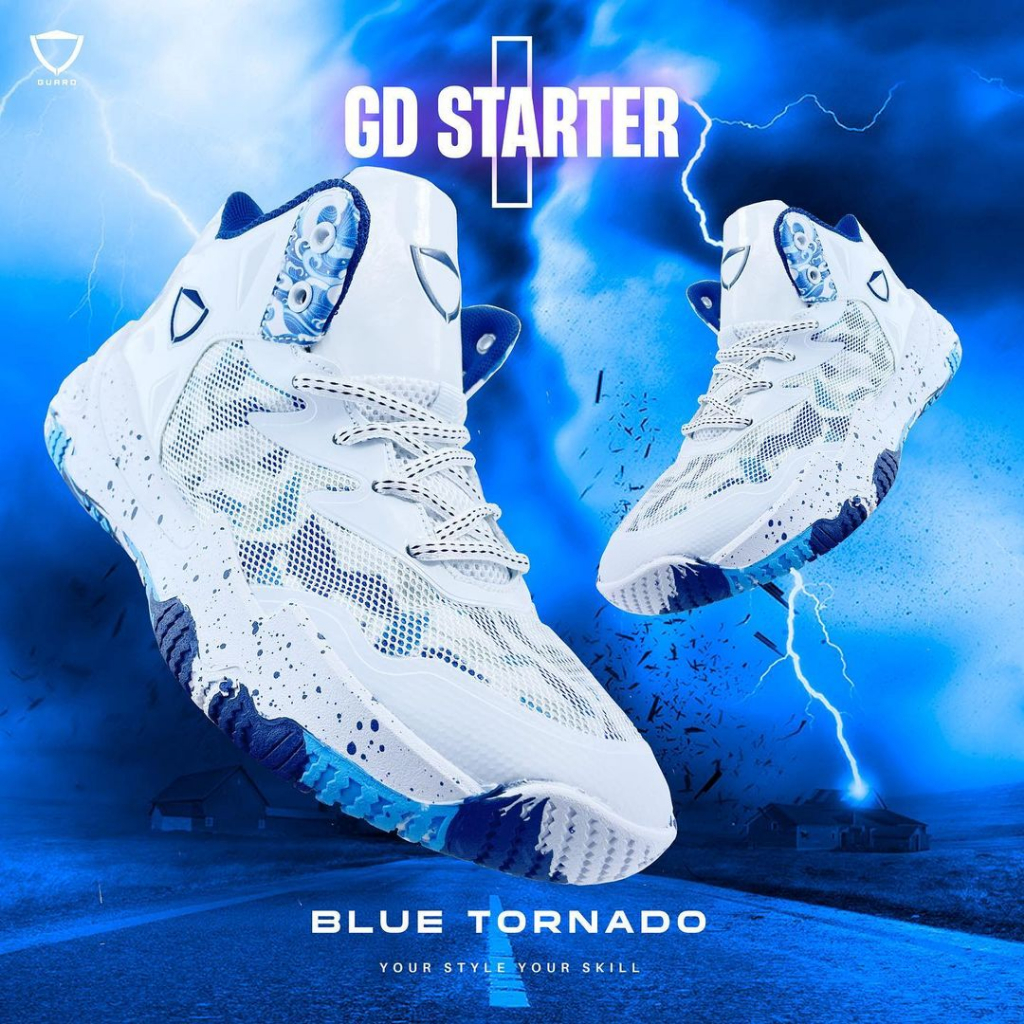 Jual SEPATU BASKET GDS1 BLUE TORNADO ORIGINAL / GUARD | Shopee Indonesia